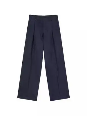 CELLAR DOOR Pleated Wide-leg Trousers - Blue