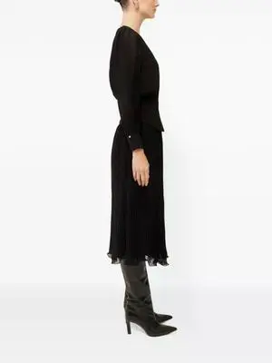 NISSA Pleated Chiffon Midi Skirt