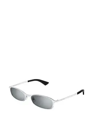 Saint Laurent Oval-frame Sunglasses - Silver