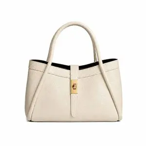 BETSY & FLOSS Adria Leather Handbag Cream - White