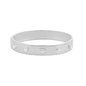 SHYMI Wide Fancy Shape Bangle - Silver