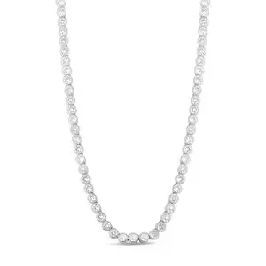 SHYMI Five Mm Bezel-set Classic Round Tennis Necklace - Silver