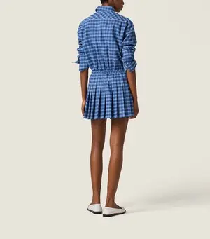 Miu Miu Cotton Check Shirt Dress