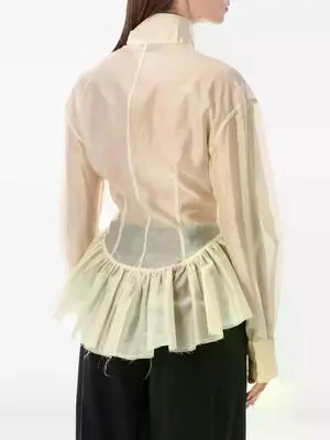 THELATEST Elaine Ruffled Sheer Shirt