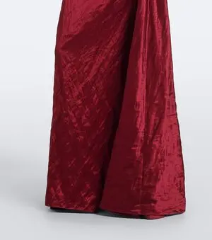 Erdem Draped Embellished Satin Gown