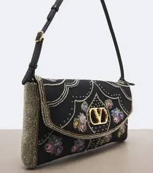 Valentino Garavani Devain Small Embellished Shoulder Bag