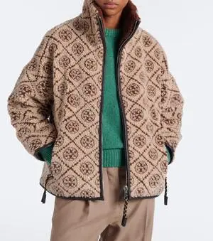Tory Burch T Monogram Printed Teddy Jacket