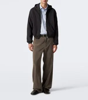 Auralee Cotton, Wool, And Silk Zip-up Hoodie