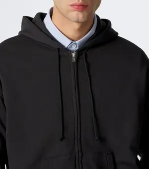 Auralee Cotton, Wool, And Silk Zip-up Hoodie