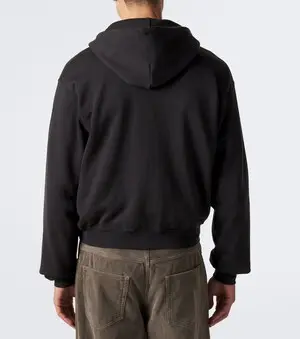Auralee Cotton, Wool, And Silk Zip-up Hoodie