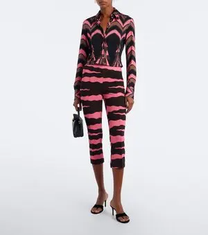 Emilio Pucci Fiamme Jersey Capri Pants