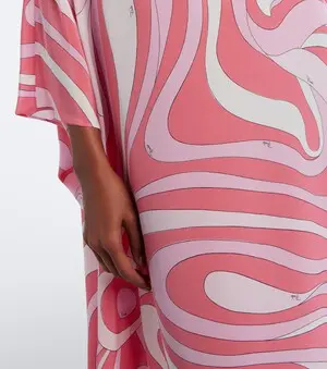 Emilio Pucci Marmo Silk Twill Kaftan