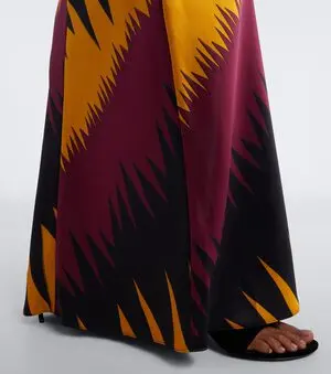 Emilio Pucci Drago Satin Maxi Skirt