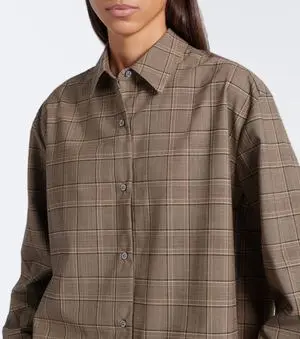 LESET Mia Checked Oversized Shirt