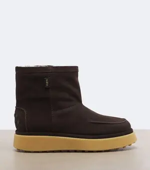TOD'S Gommino® Shearling-lined Suede Ankle Boots
