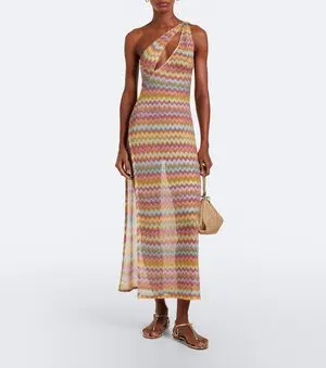 Missoni One-shoulder Lame Maxi Dress