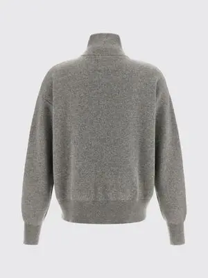 Extreme Cashmere Zipped Turtleneck Cardigan In Cashmere - Grey