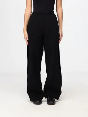 Moose Knuckles Wide-leg Jogging Pants In Cotton With A High Waist - Black