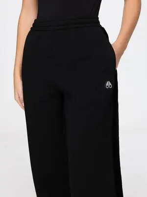 Moose Knuckles Wide-leg Jogging Pants In Cotton With A High Waist