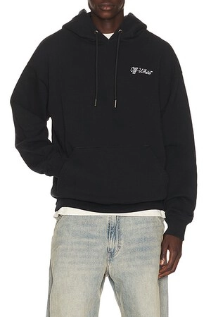 Off-White Script Logo Skate Hoodie - Black