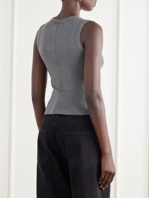 FLORE FLORE Esmé Ribbed Organic Cotton-jersey Tank