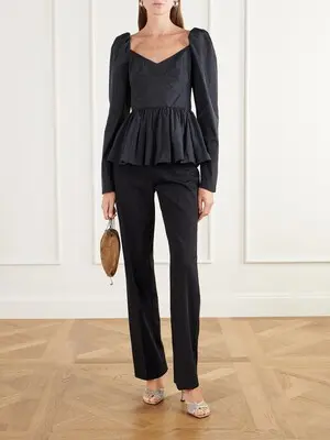 Stella McCartney Peplum Taffeta Blouse