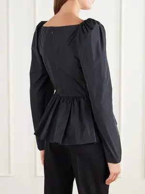 Stella McCartney Peplum Taffeta Blouse