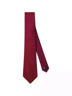 CAVENDISH Paisley-patterned Silk Tie - Red