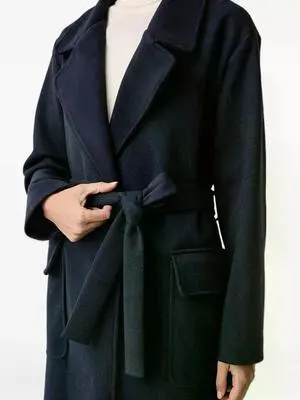 FRACOMINA Herringbone-pattern Belted Coat