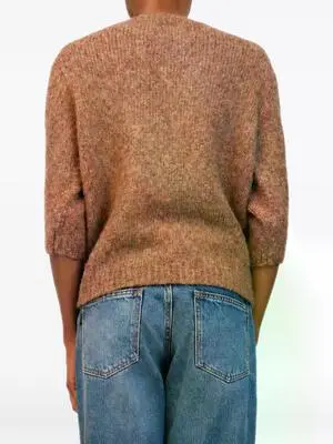Brunello Cucinelli Ribbed-knit Three-quarter Sleeve Sweater