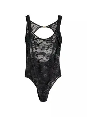 DIESEL® Bodysuit In Camo Lace - Black