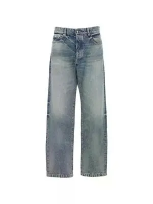 ICON DENIM LOS ANGELES Faded Straight-leg Jeans - Blue