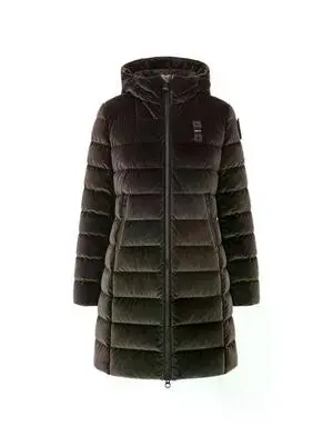 BLAUER. Quilted Hooded Coat - Brown