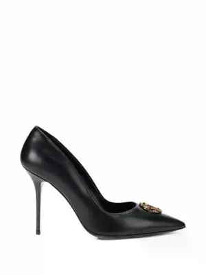 Roberto Cavalli Rc Monogram Leather Pumps