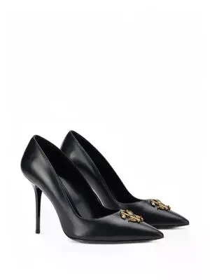 Roberto Cavalli Rc Monogram Leather Pumps