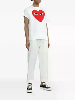 Play Comme Des Garcon Logo-print Appliqué T-shirt