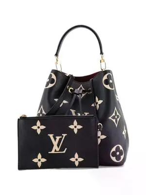 LOUIS VUITTON Neonoe Handbag Bicolor Monogram Empreinte Giant Mm Bucket Bag - Black