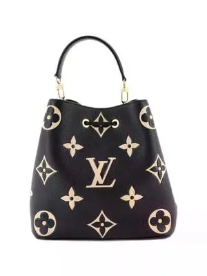 LOUIS VUITTON Neonoe Handbag Bicolor Monogram Empreinte Giant Mm Bucket Bag - Black