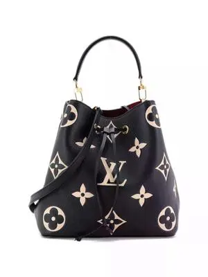 LOUIS VUITTON Neonoe Handbag Bicolor Monogram Empreinte Giant Mm Bucket Bag - Black