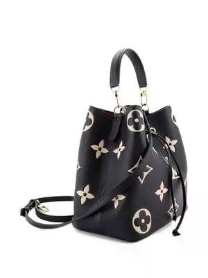 LOUIS VUITTON Neonoe Handbag Bicolor Monogram Empreinte Giant Mm Bucket Bag - Black