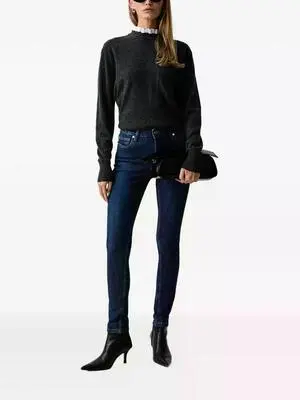 SILVIAN HEACH Ruffle-trim Chest-pocket Sweater - Grey