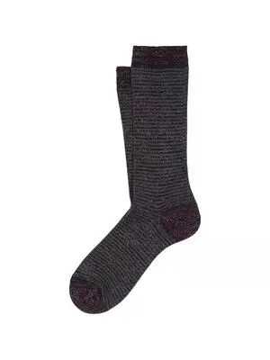 ANT45 Lapua Metallic-thread Striped Socks - Red