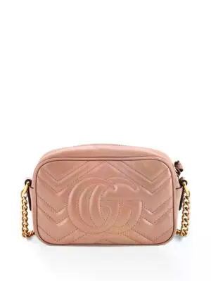 Gucci Gg Marmont Shoulder Bag Matelasse Leather Mini Crossbody Bag - Neutrals
