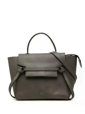 Celine 2017 Micro Grained Calfskin Belt Bag Satchel - Grey
