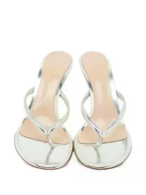 GIANVITO ROSSI Calypso Patent Leather Thong Sandals