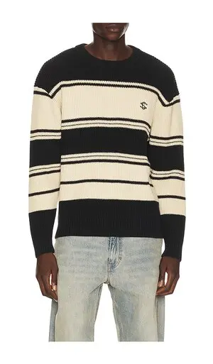 STUDENTS GOLF Palmdale Stripe Knit Crew Sweater - Multi