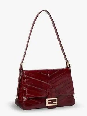 Fendi Flap 26325 Missina Leather Shoulder Bag
