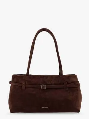 Manu Atelier Le Cambon East West Suede Shoulder Bag - Brown