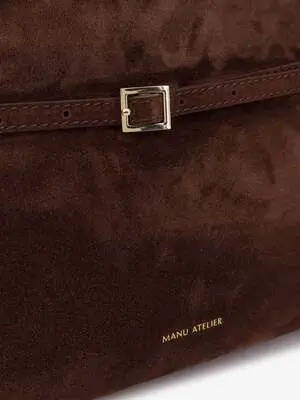 Manu Atelier Le Cambon East West Suede Shoulder Bag
