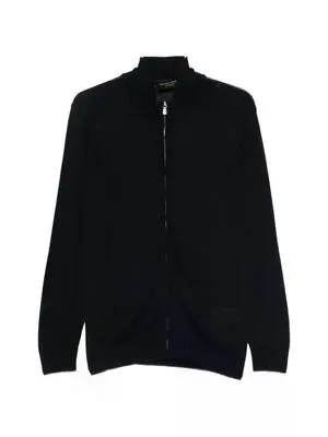 ALBERTO GOZZI Zip-up Wool Cardigan - Blue